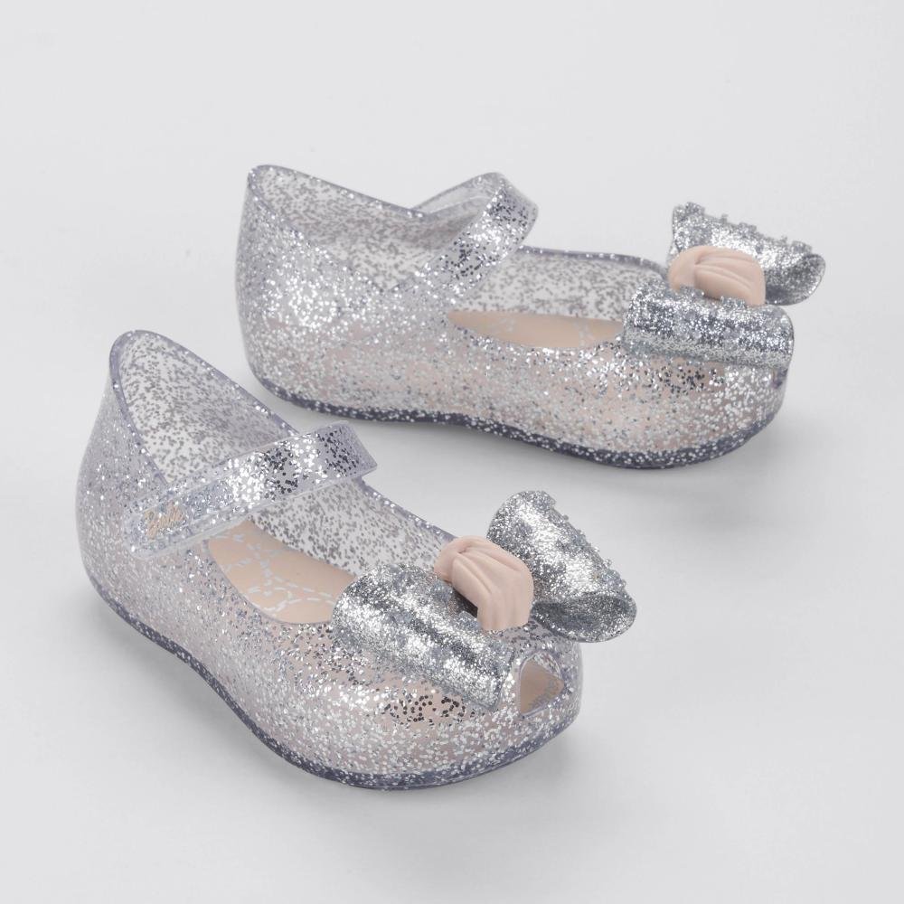 Sapatilha Infantil Menina Grendene Kids Vidro Glitter Rosa Prata