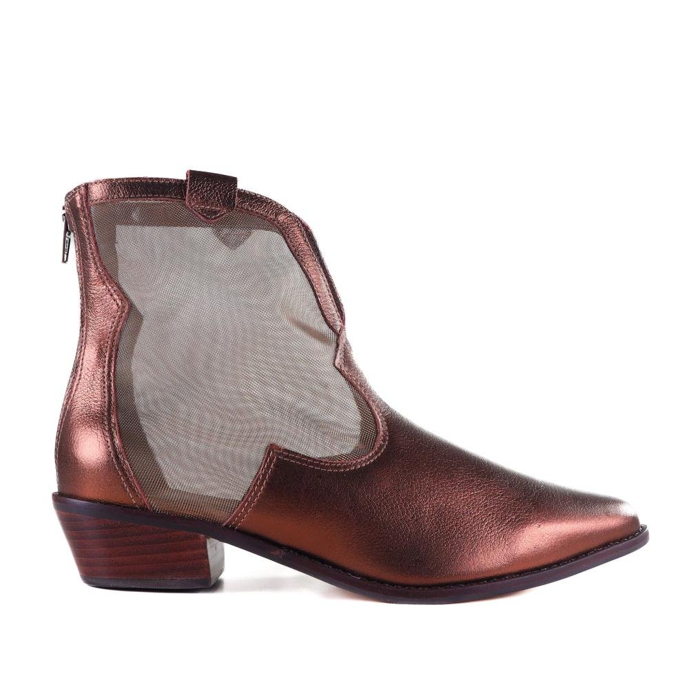 Bota Feminina Zariff 75005 Bronze Marrom