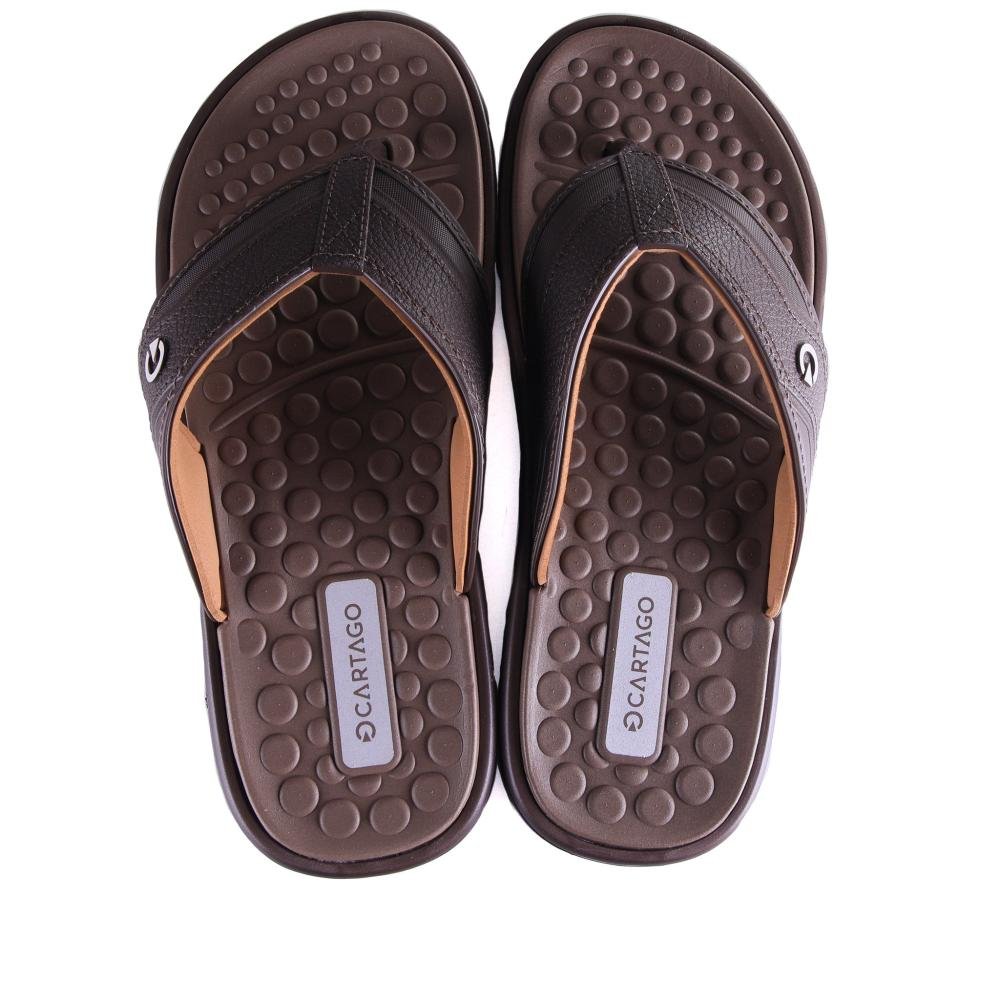 Chinelo Masculino Cartago 12452 Marrom Marrom