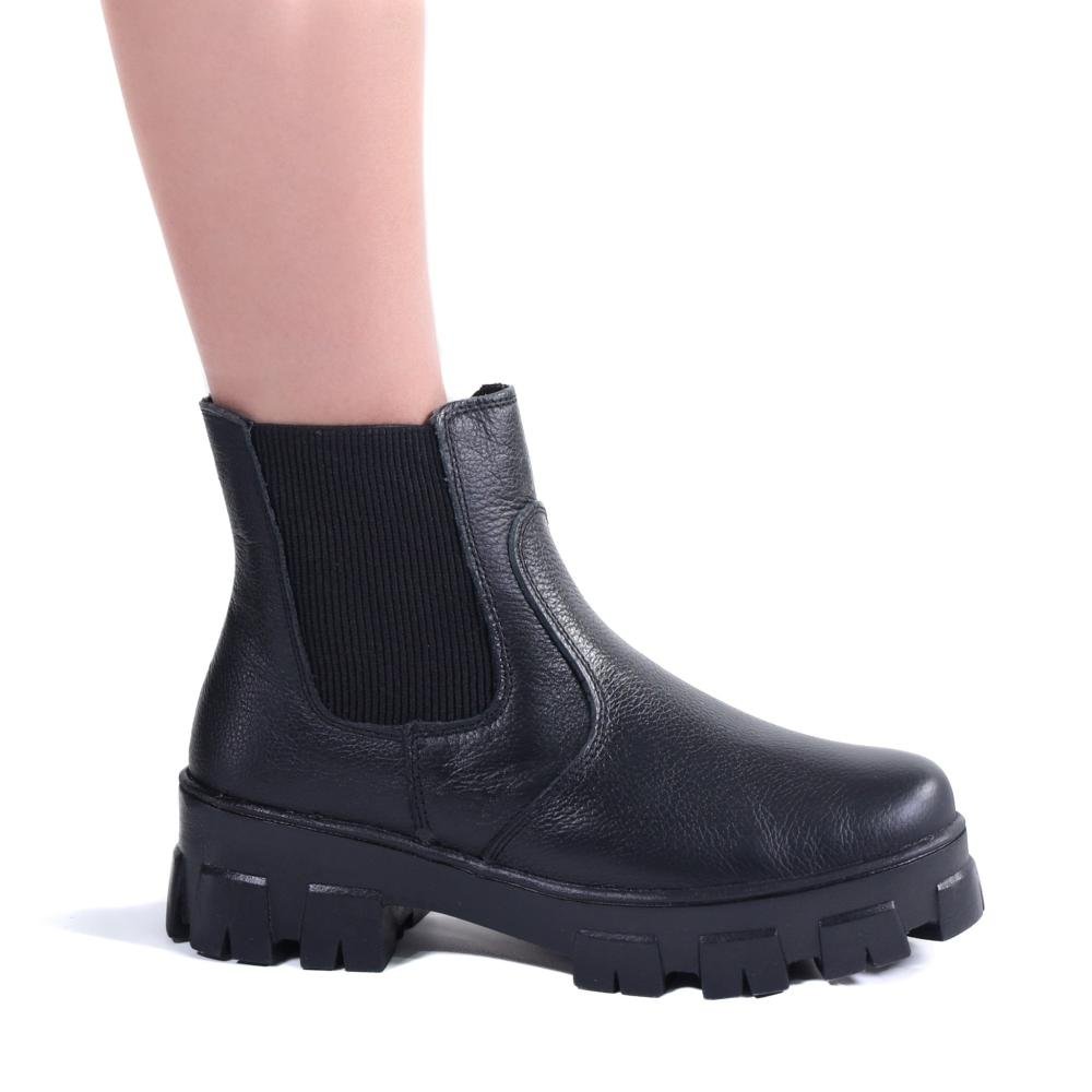 Coturno Feminino Zariff Chelsea 25202025 Preto Preto