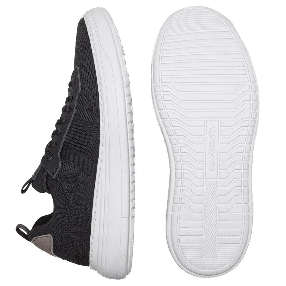 Tênis Masculino Democrata Joe Ultra Light Knit 526105 Preto Preto