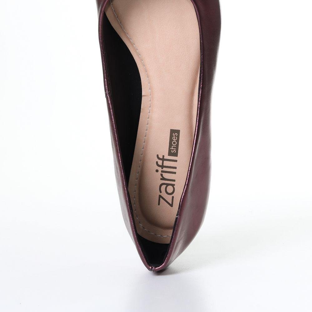 Sapatilha Feminina Casual Bico Fino Zariff Metalizada Marrom