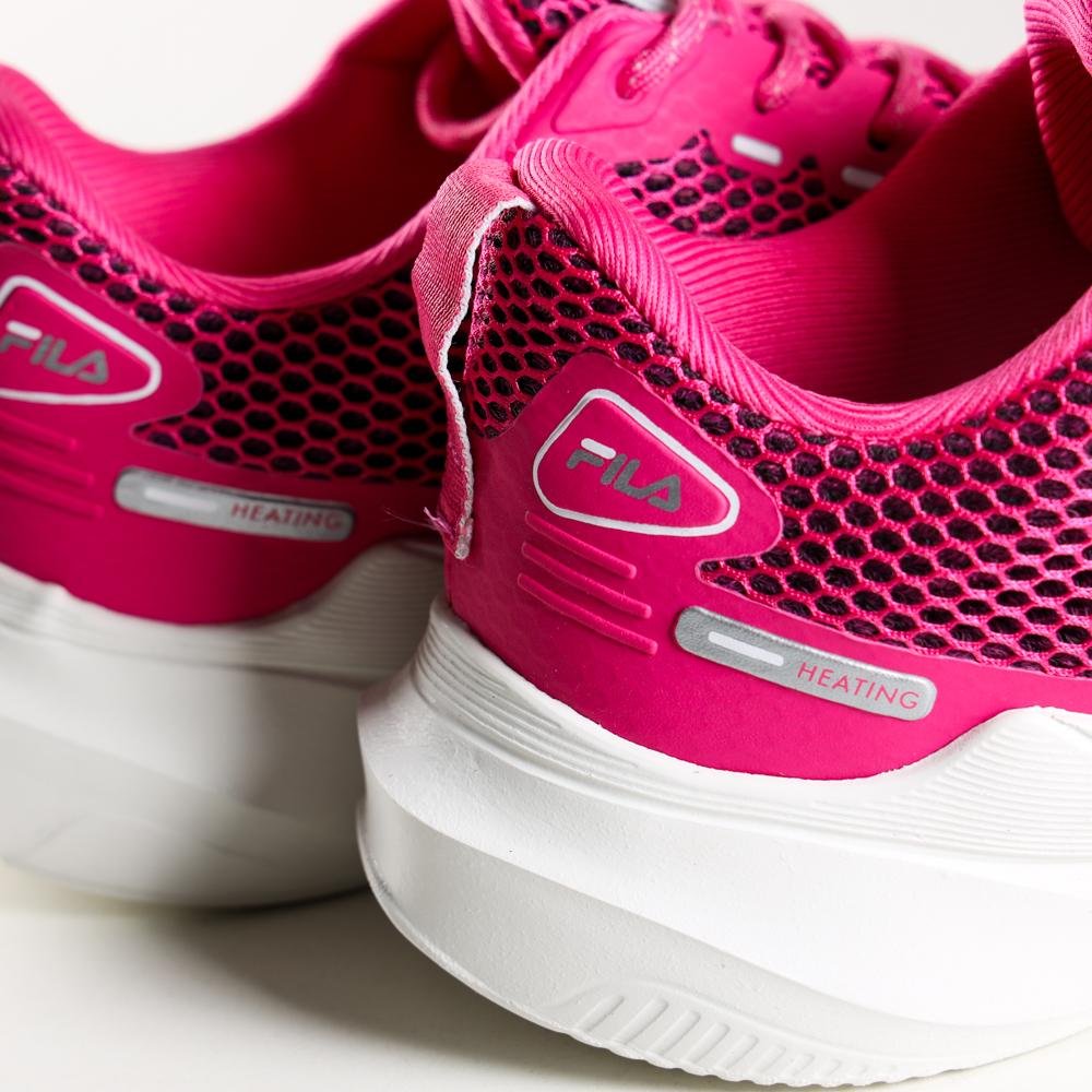 Tênis Infantil Fila Heating. Rosa Prata Rosa