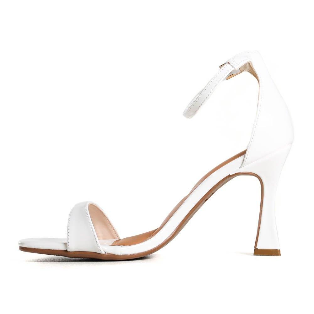 Sandália Zariff Salto Taça Verniz Branco 8125-164 Branco