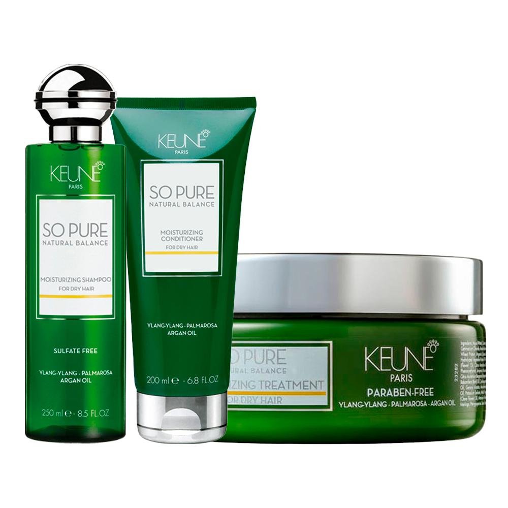 Kit Keune So Pure Moisturizing - Shampoo e Condicionador e Máscara ÚNICO