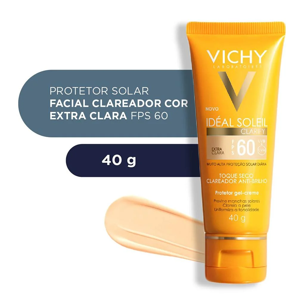 Vichy Idéal Soleil Protetor Solar Clarify Extra Clara FPS60 40g 40g