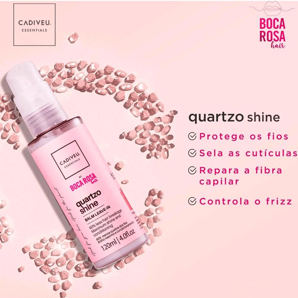 Cadiveu Essentials Boca Rosa Quartzo Shine Balm Leave-In 120ml 120ml