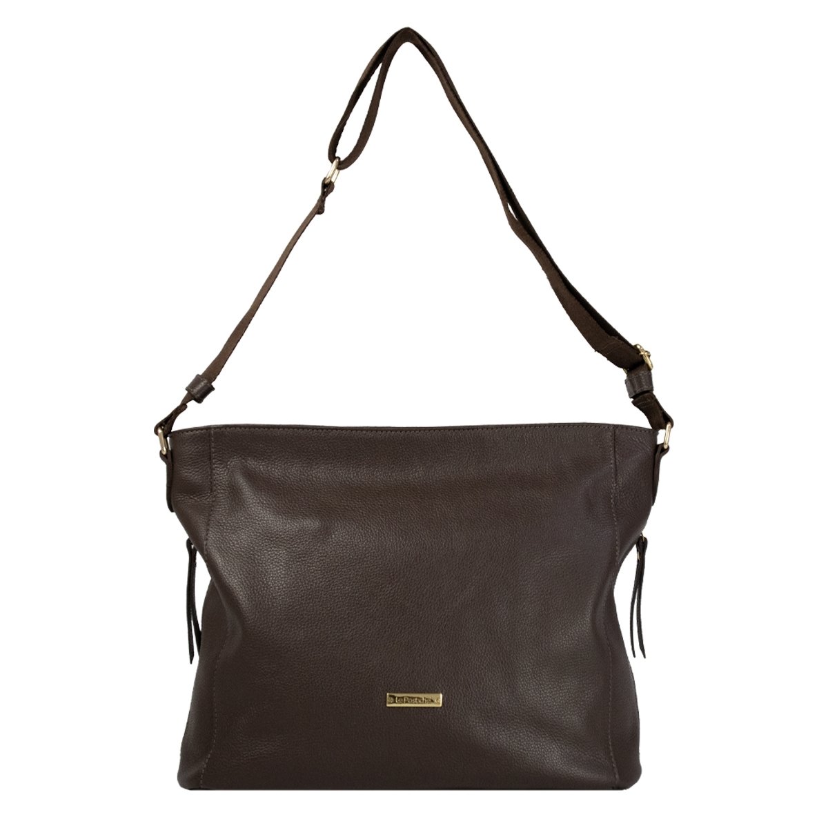 Bolsa Couro Canoa 7379 Le Postiche Marrom