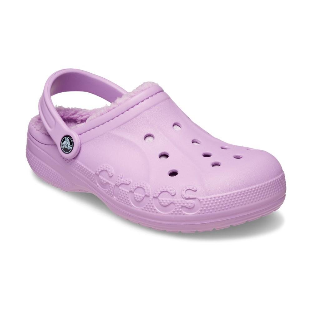Sandália crocs baya lined clog orchid/orchid Roxo
