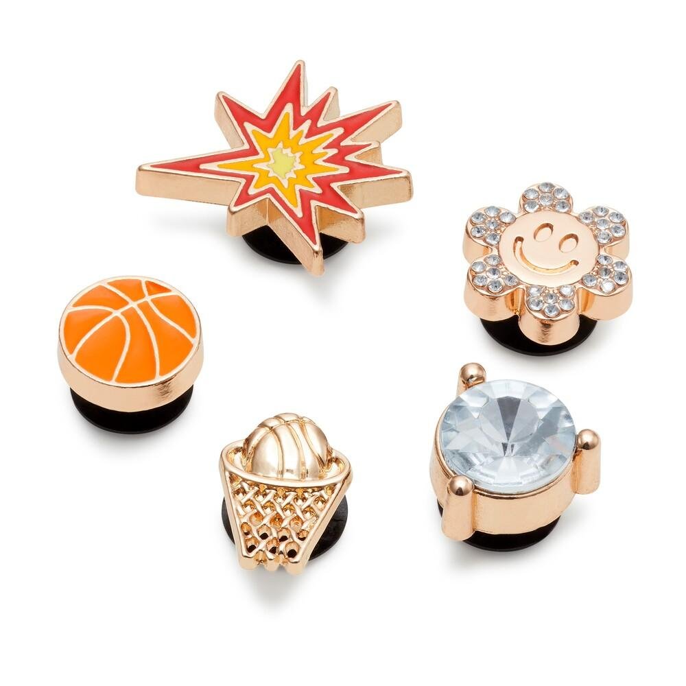 Jibbitz™ basketball dourado pack com 5 unidades unico unico Multicores