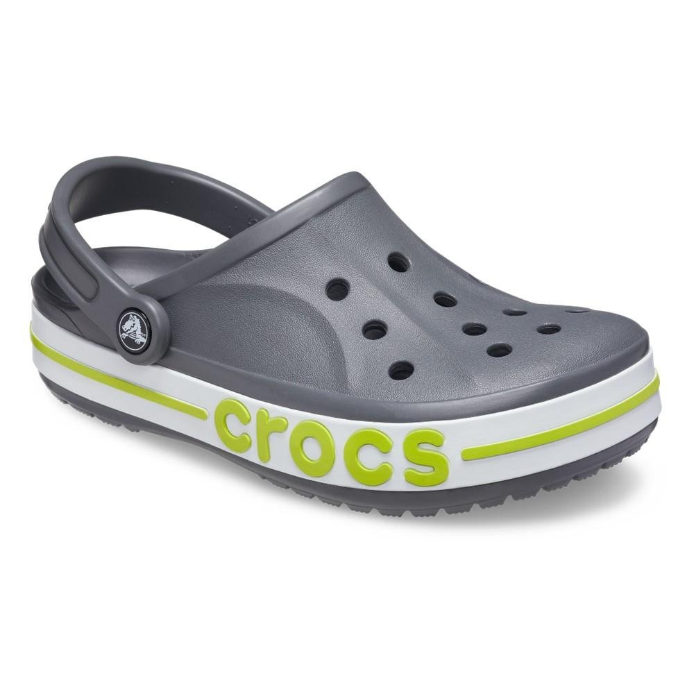 Sandália crocs bayaband clog slate grey/lime punch Slate Grey/Lime Punch