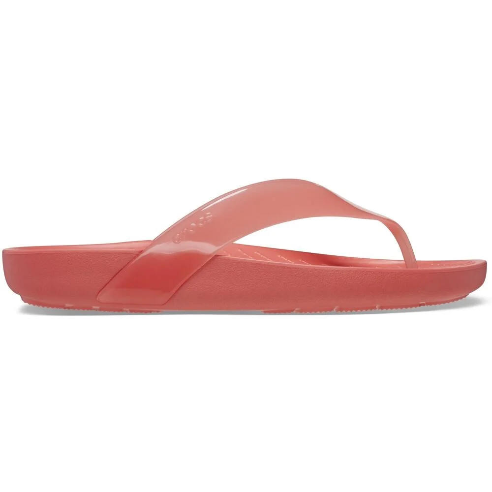 Chinelo crocs splash shine flip neon watermelon Vermelho