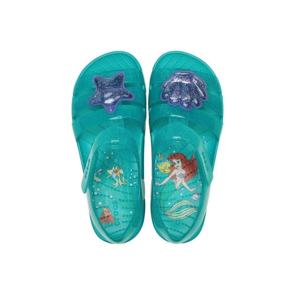 Sandália crocs isabella princess ariel sandal k latigo bay Verde