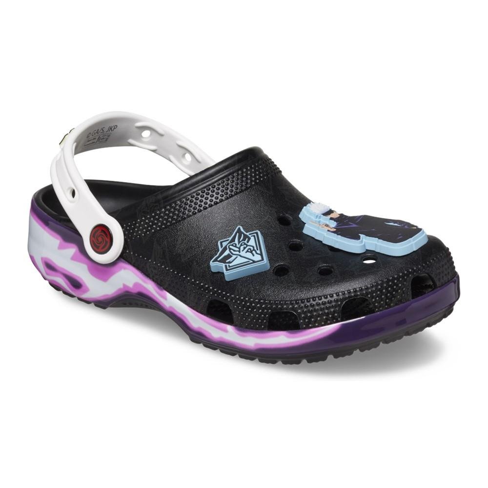 Sandália crocs jujutsu kaisen classic clog black Preto