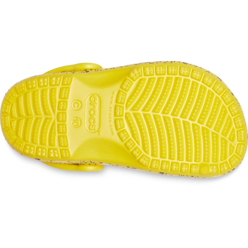 Crocs classic smiley clog k white/multi Amarelo