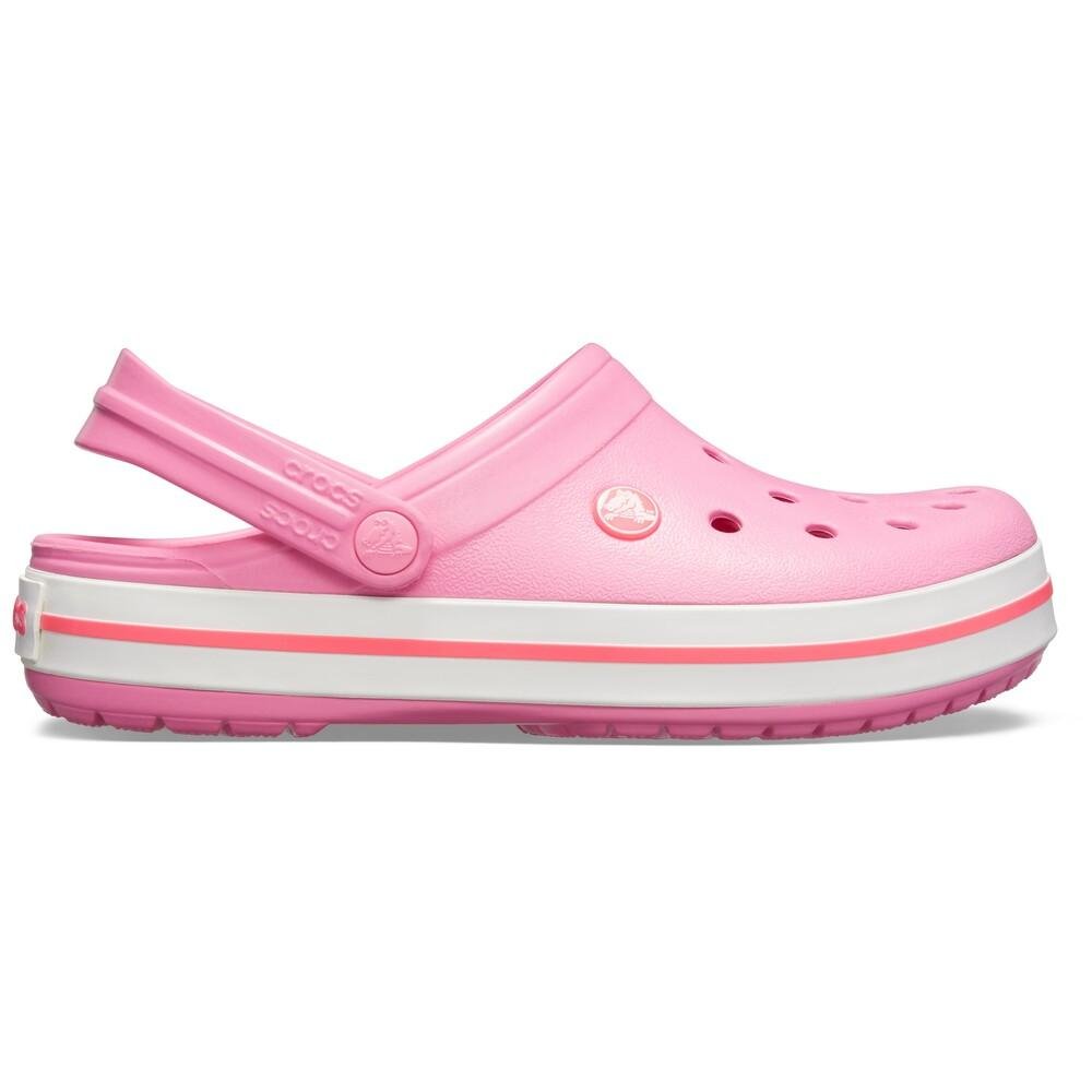 Sandália crocs crocband pink lemonade/white Rosa
