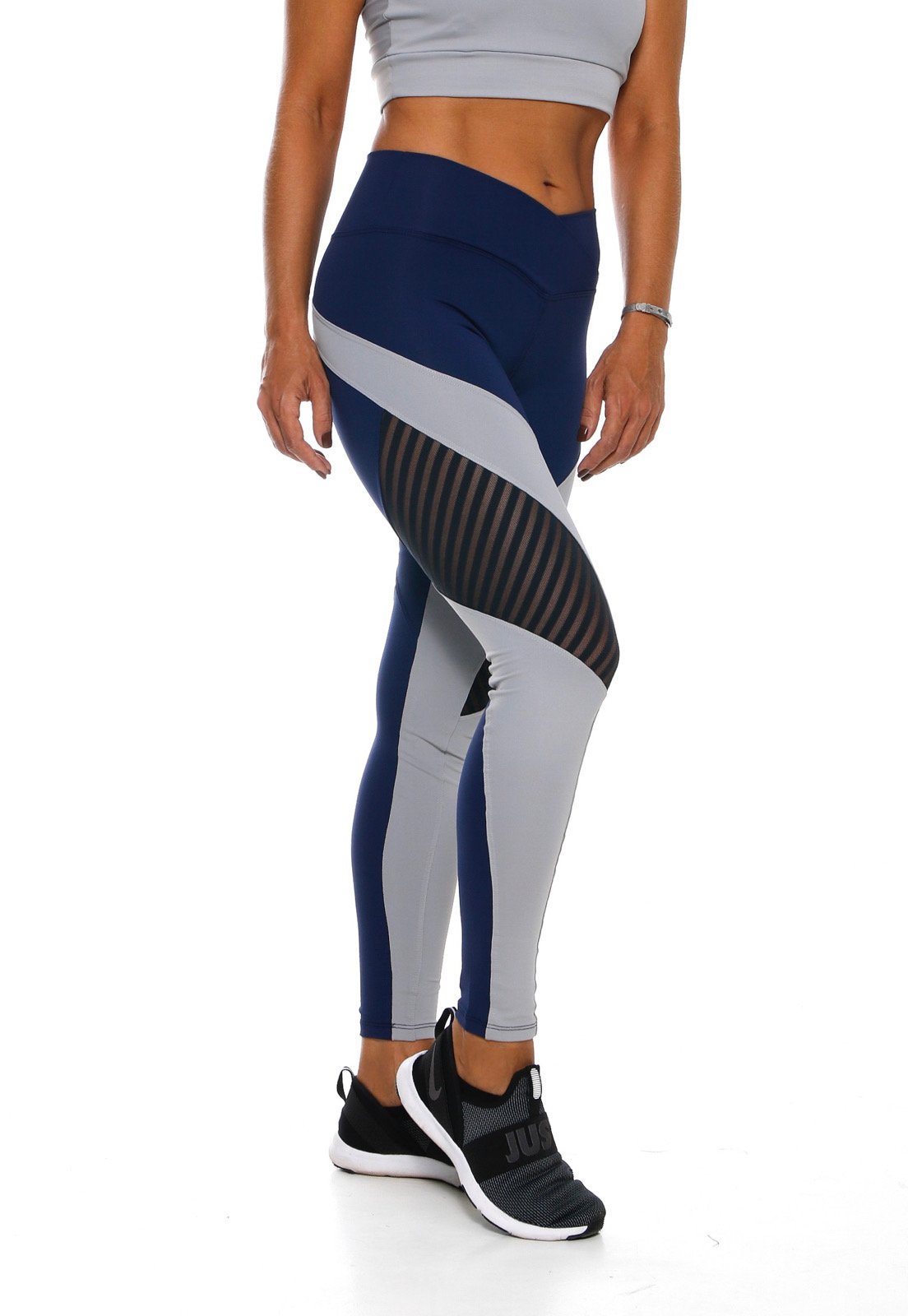 Calça Legging Femininia Miss Blessed Define Azul Marinho Azul