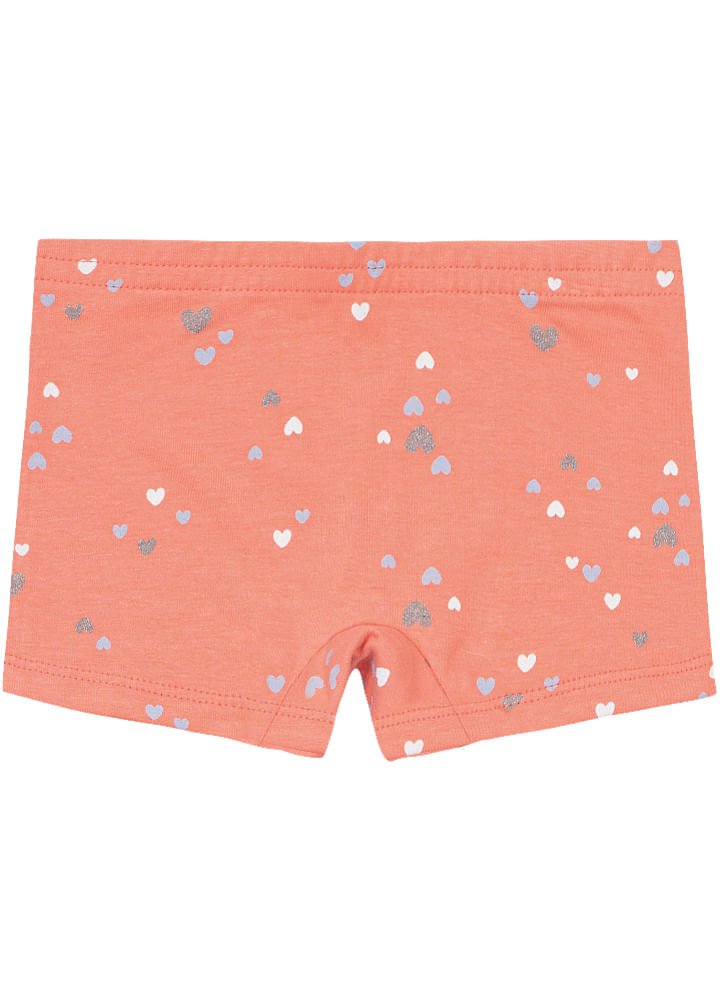 Calcinha boxer infantil menina em cotton Brandili Laranja