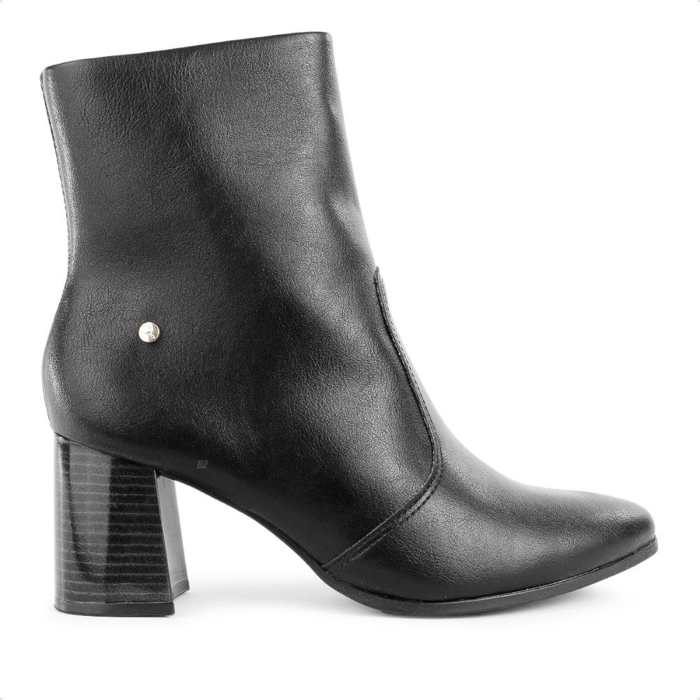 Bota Ramarim Cano Médio Ankle Boot Feminina Preto
