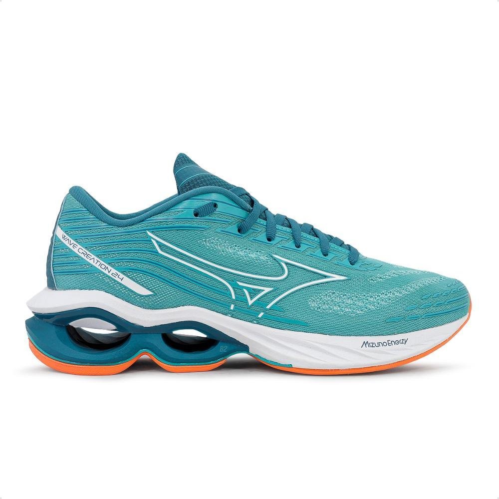 Tênis Mizuno Wave Creation 24 Masculino Azul/Laranja