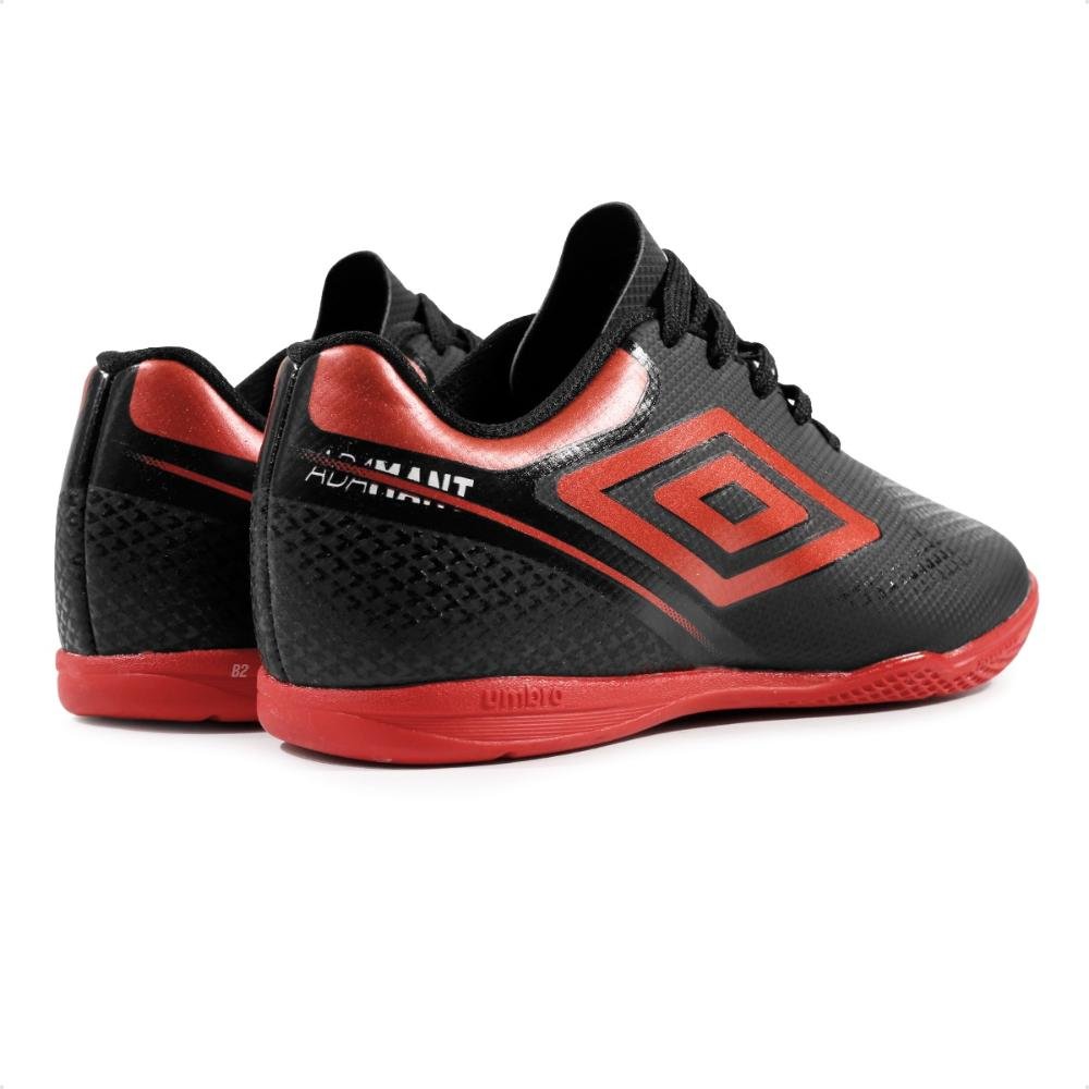 Chuteira Futsal Umbro Adamant Top Speed Jr Preto/Vermelho