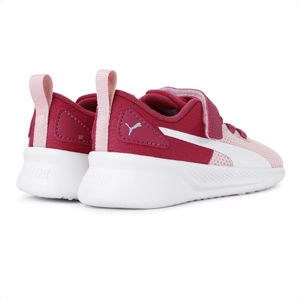 Tênis Puma Flyer Runner V Infantil Rosa/Branco