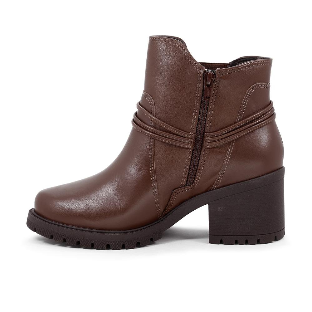 Bota Coturno Comfotflex Cano Médio Marrom