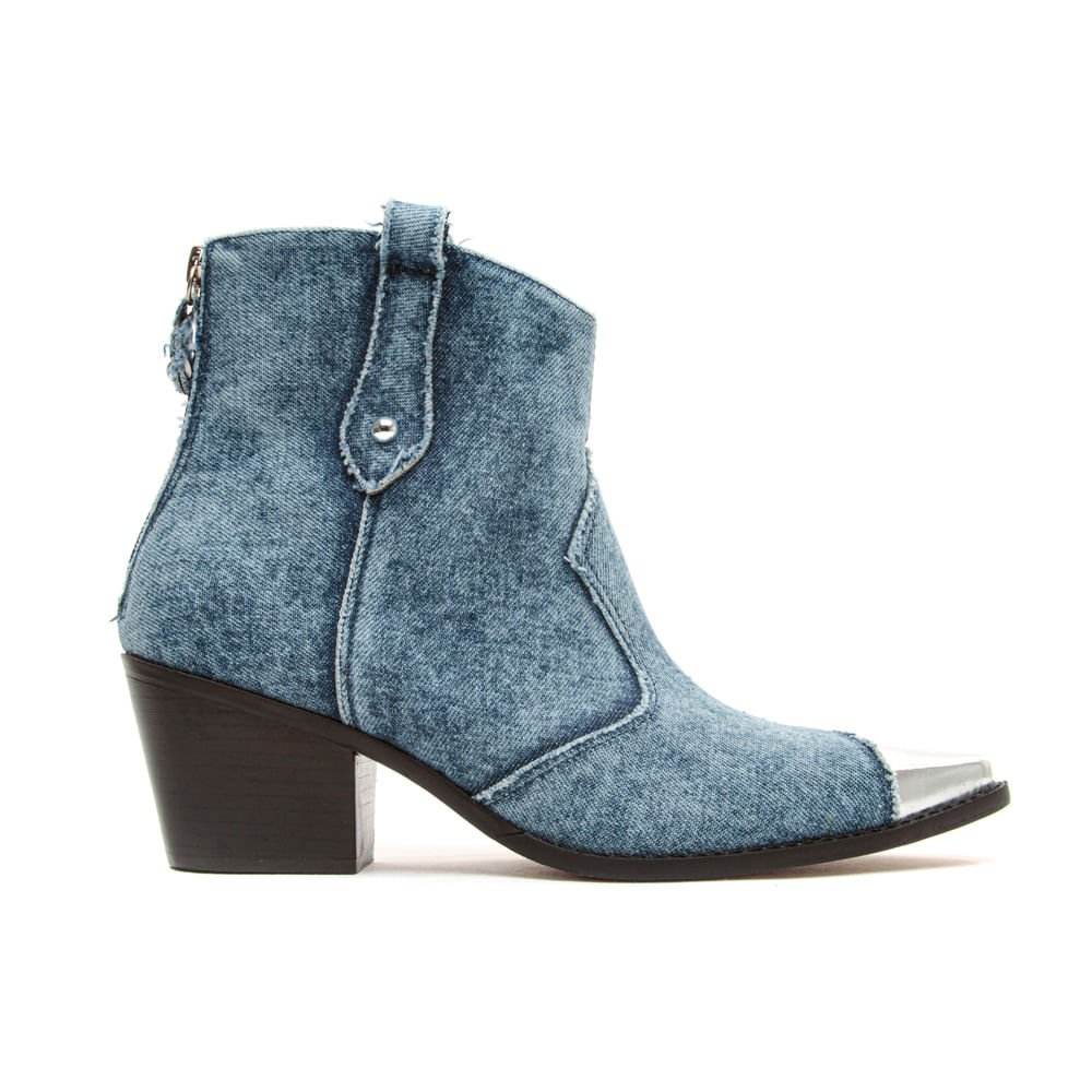 BOTA WESTERN JEANS AZUL ESCURO CANO CURTO CECCONELLO 2146008-3 Azul