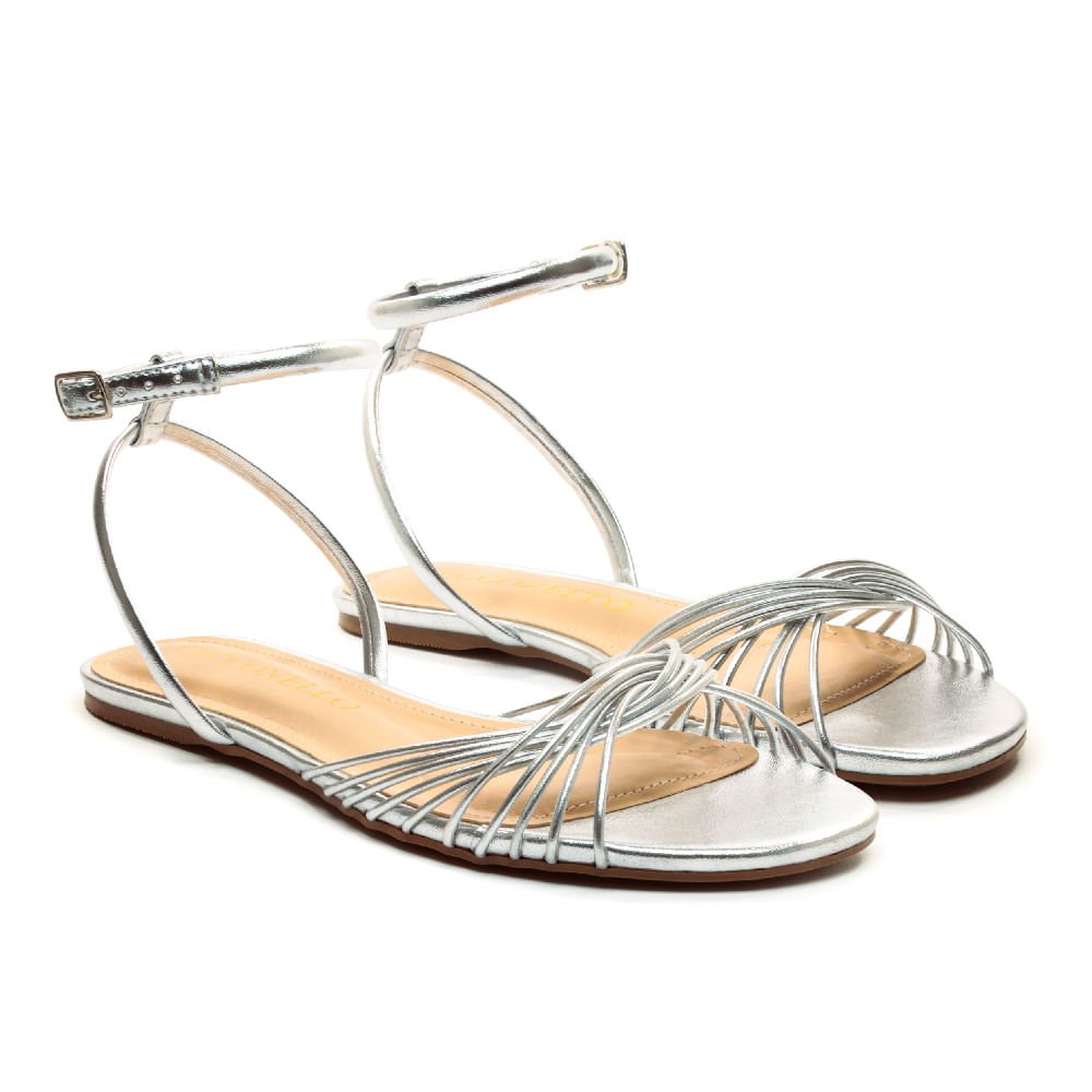 SANDÁLIA RASTEIRA PRATA CECCONELLO 2227023-3 Prata