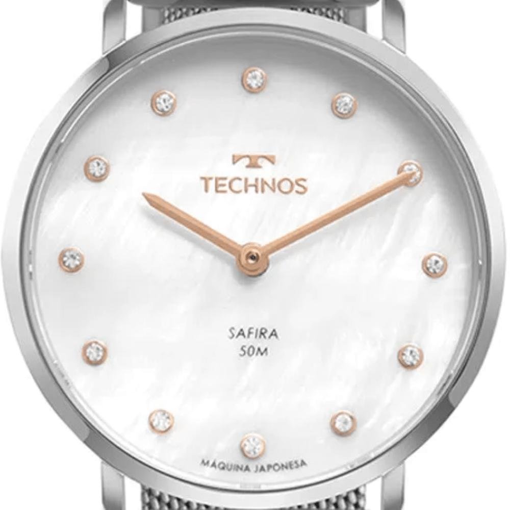 Relógio Feminino Slim Technos Prata 2025LTT/1B Prata