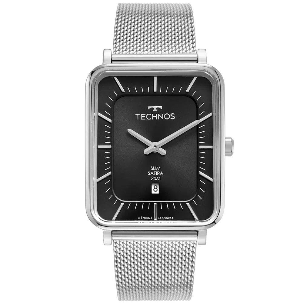 Relógio Masculino Slim Technos Prata GM10YS/1P Prata