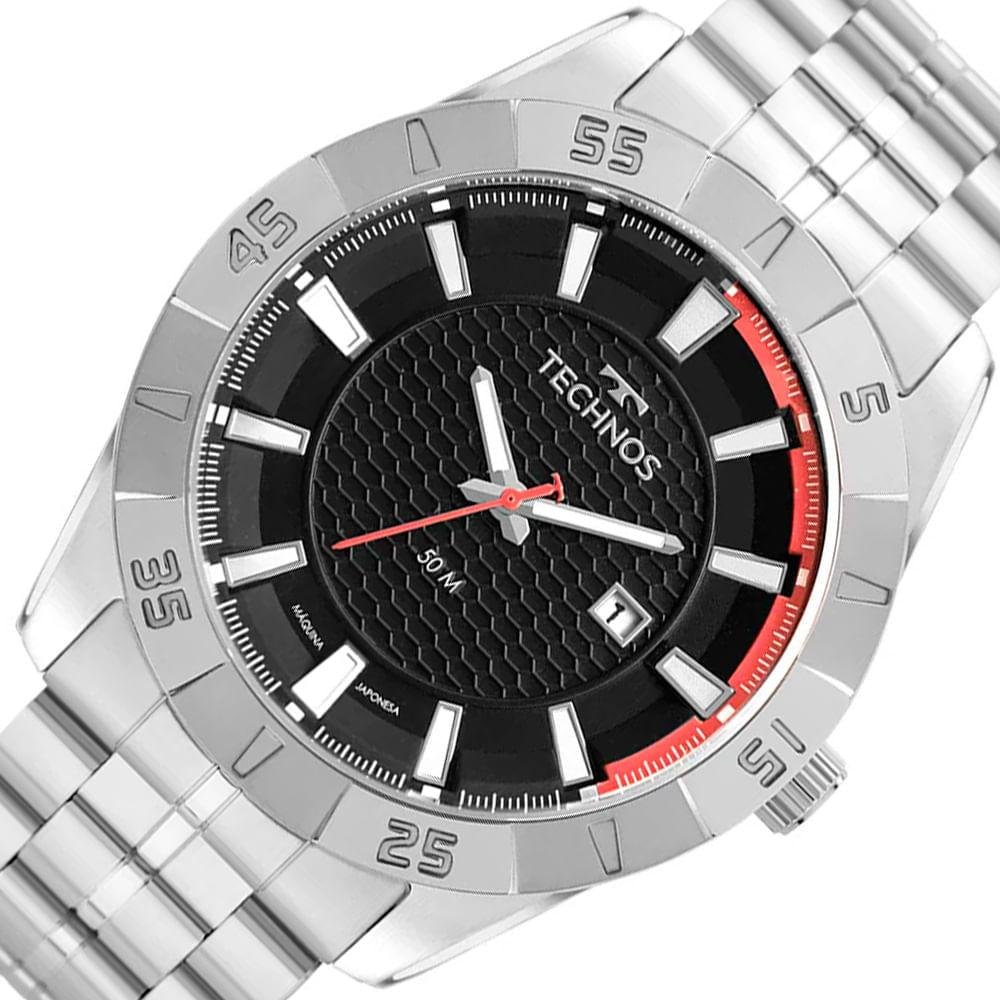 Relógio Technos Racer Masculino Prata - 2115MYB/1P Prata