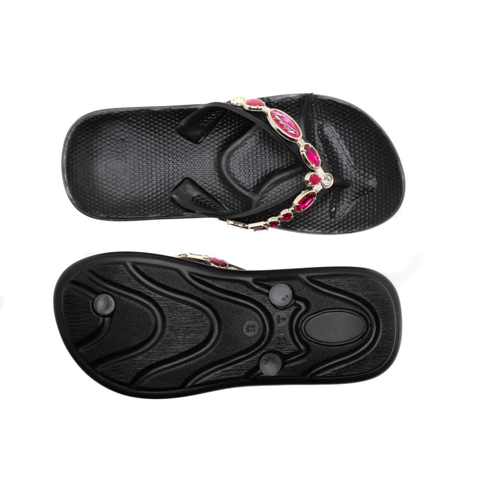 Chinelo Alcalay Store de Dedo com Detalhes em Pedraria e Sola Borracha Confortavel Feminino 40