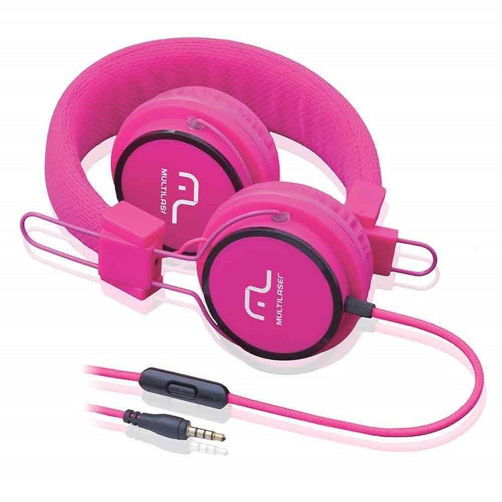 Fone De Ouvido Com Microfone Headfun Rosa P2 Multilaser - Ph088 Rosa ...