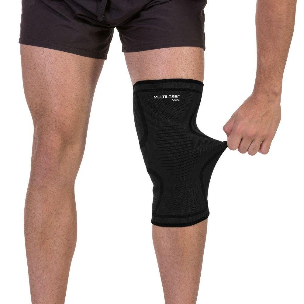 Joelheira Elástica Unissex Tam P Multilaser - Hc337 Preto P Preto