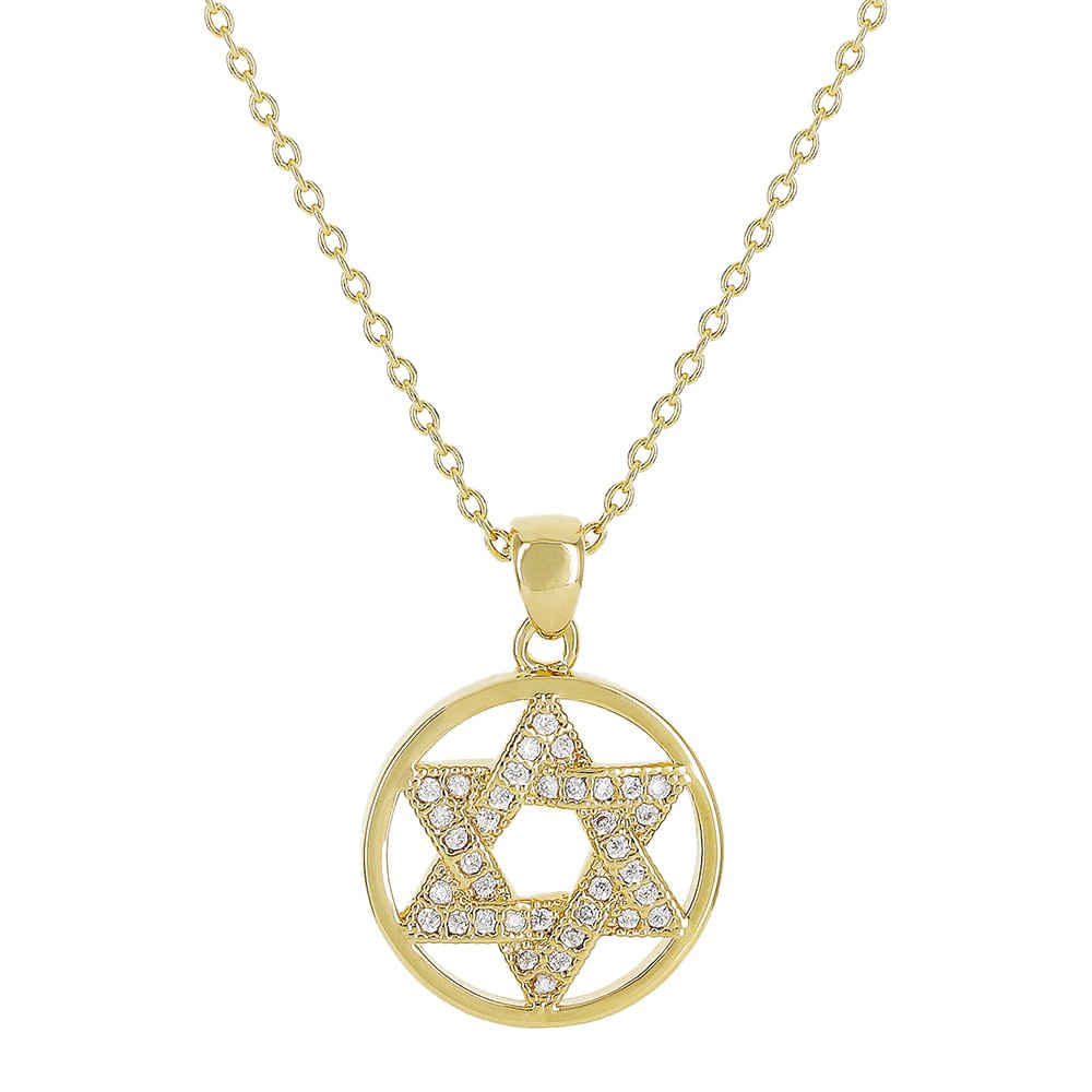 Colar estrela cravejada Dourado