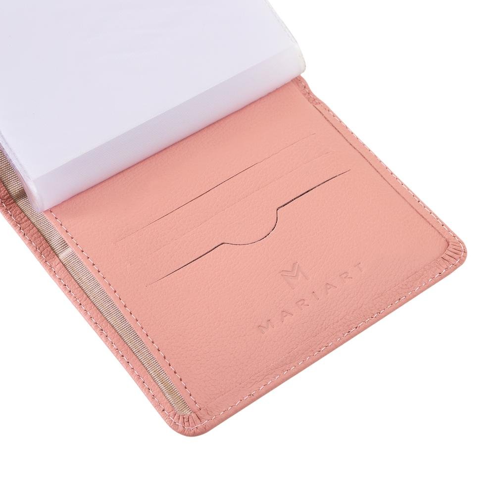 Kit Bolsa e Carteira de Couro Mariart 2260C + 236C + 158C Rosa