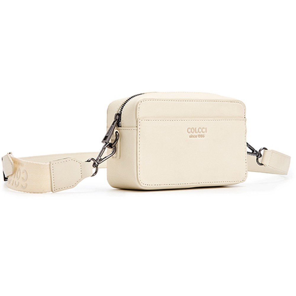 Bolsa Camera Bag Colcci Logo Stripe IN23 Off White Feminino Branco