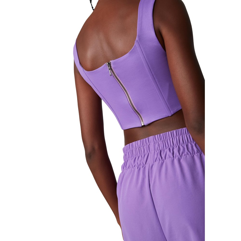 Top Corset Easy Lança Perfume Sem Manga Roxo Feminino PP