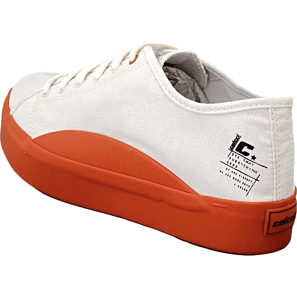 Tênis Colcci Malta Branco e Laranja Feminino Branco
