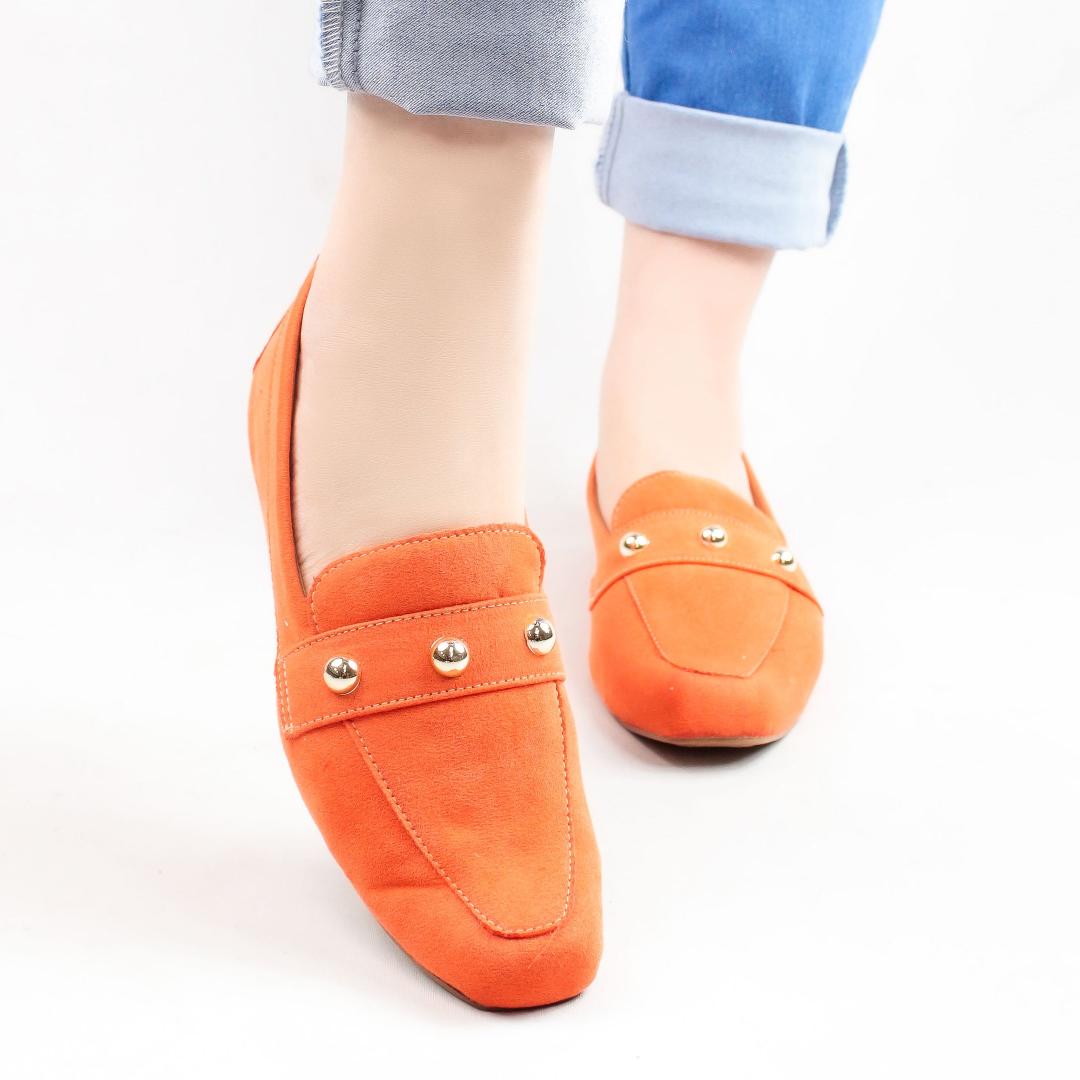 Mocassim suede Keite Laranja Laranja