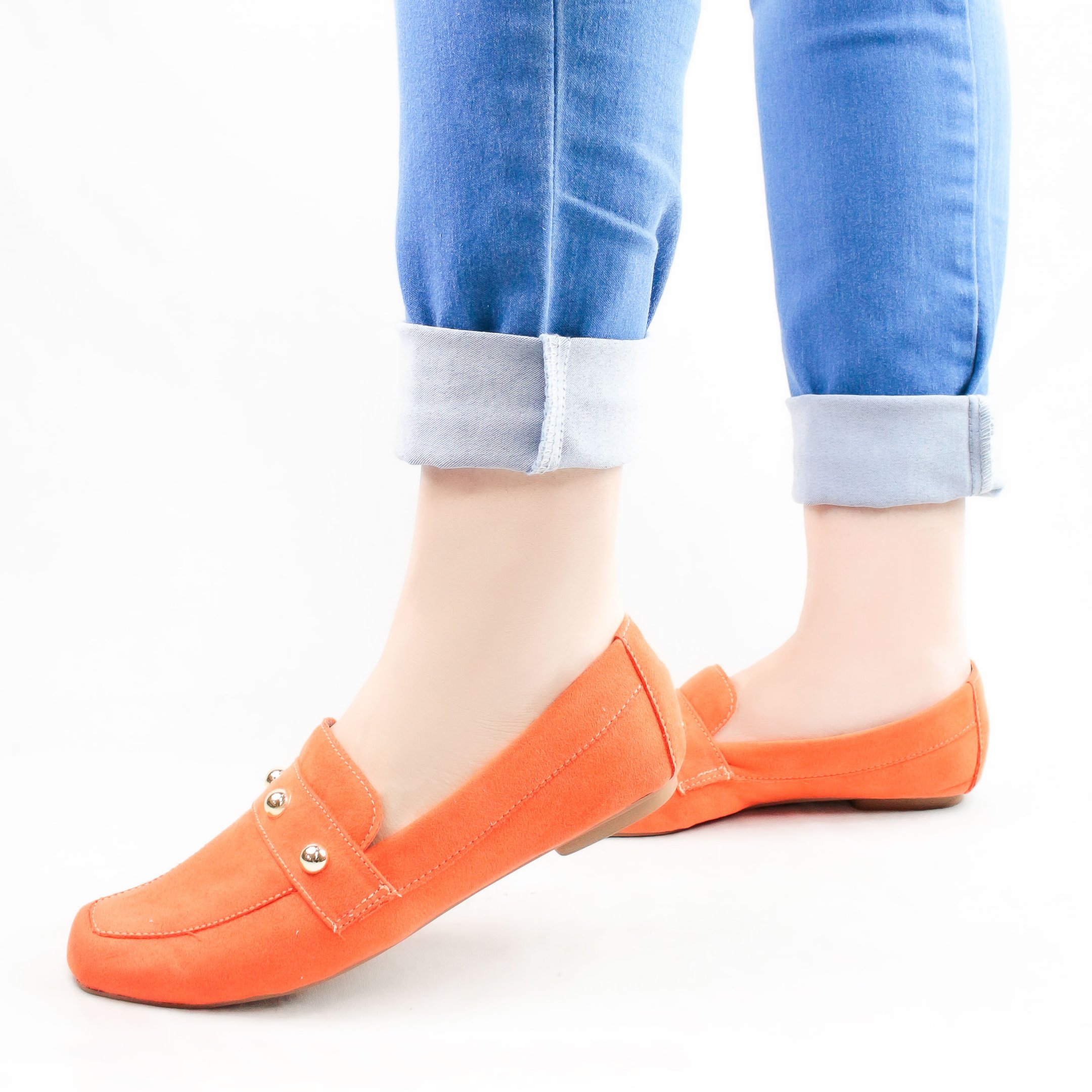 Mocassim suede Keite Laranja Laranja