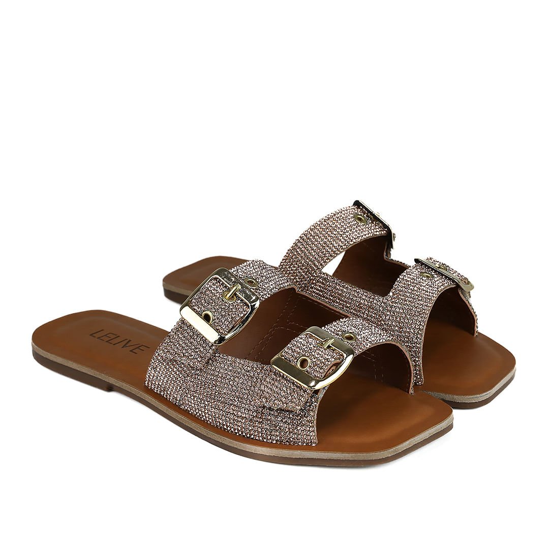 Rasteirinha Lelive Fânia Rose Rosa