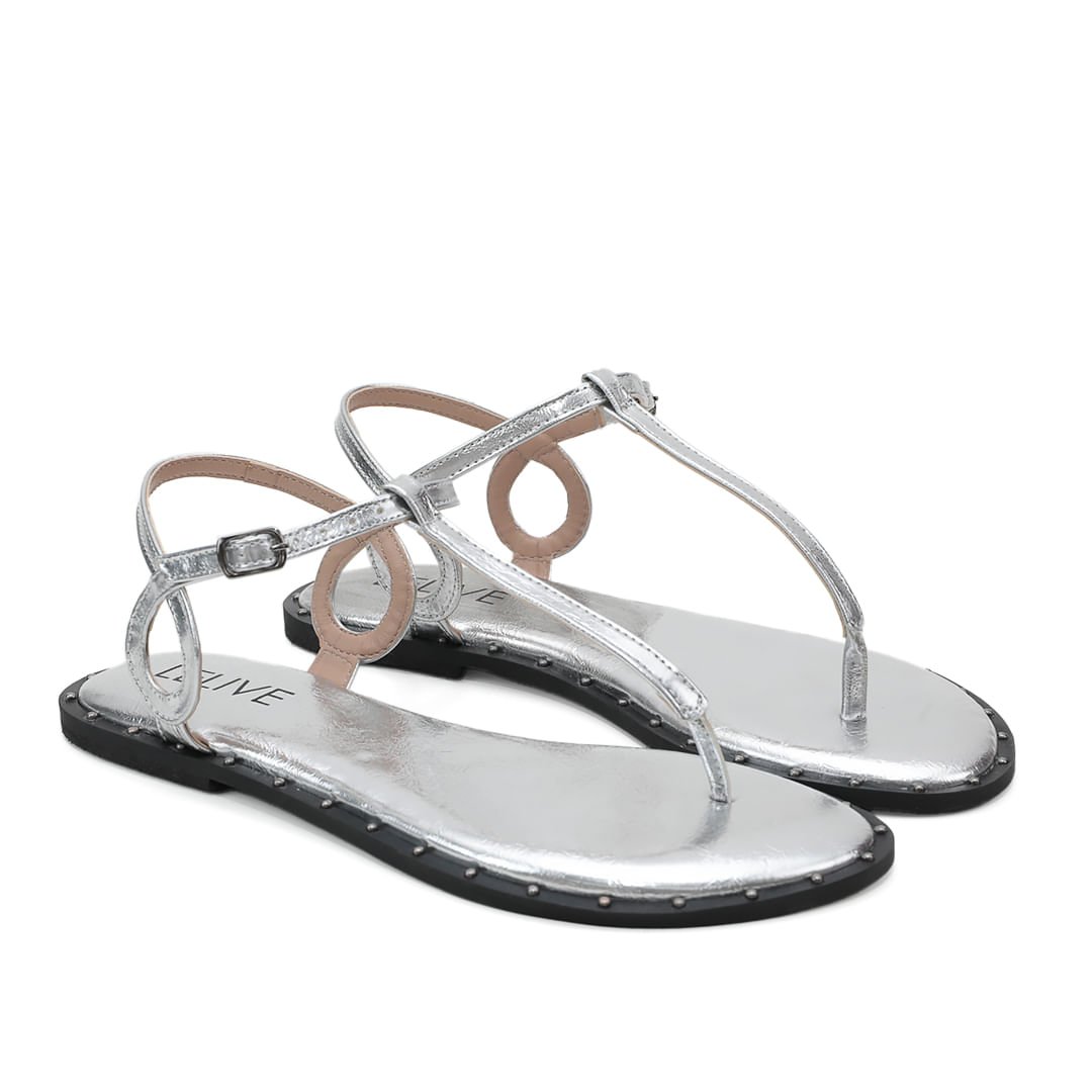 Rasteira Gold Coast Prata Prata