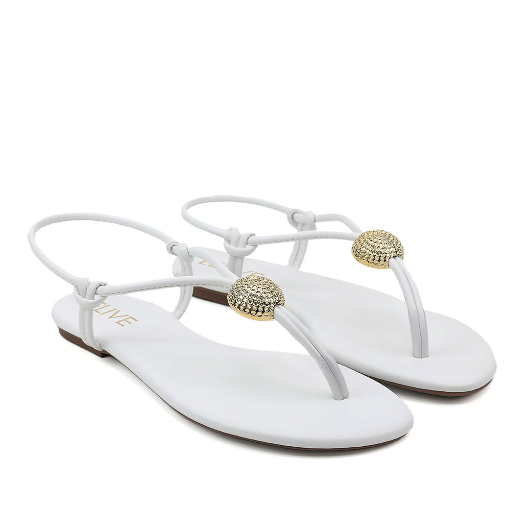 Rasteira Trancoso Branco Branco