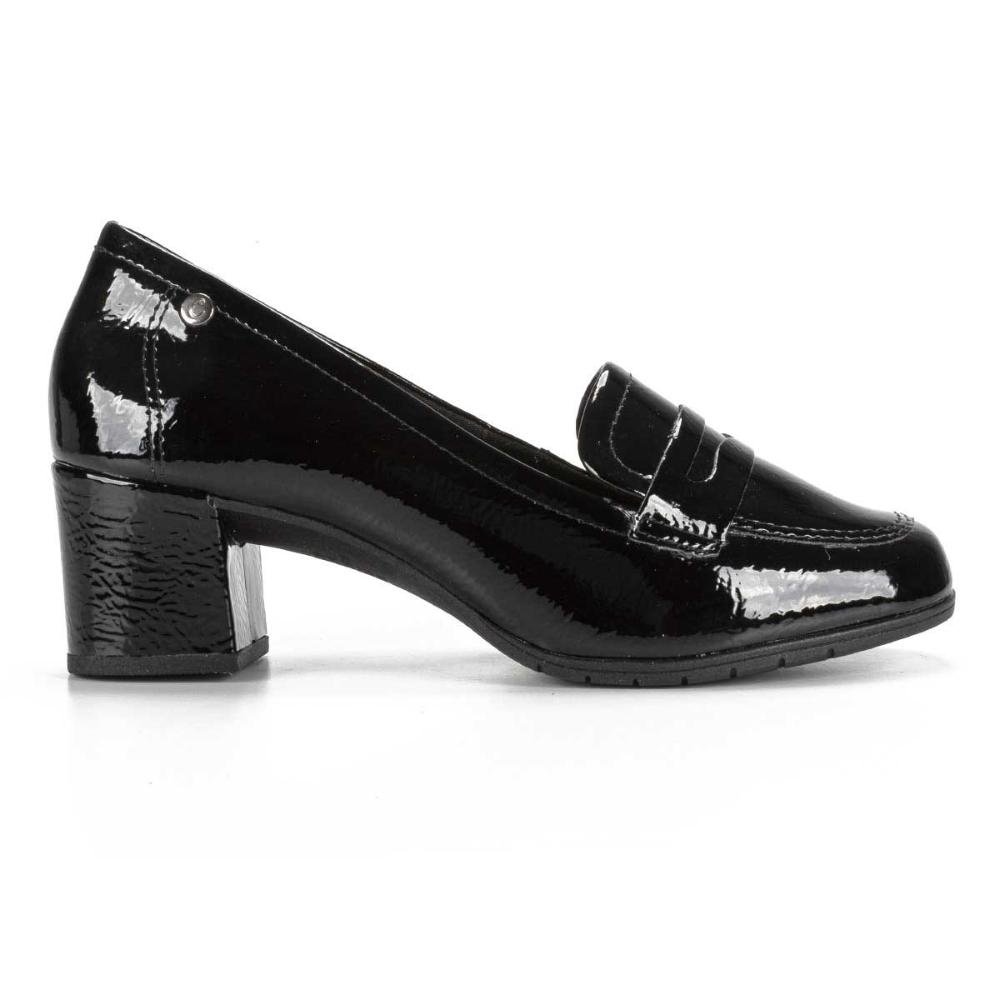 Sapato Campesí de Salto Bloco L9102 Preto