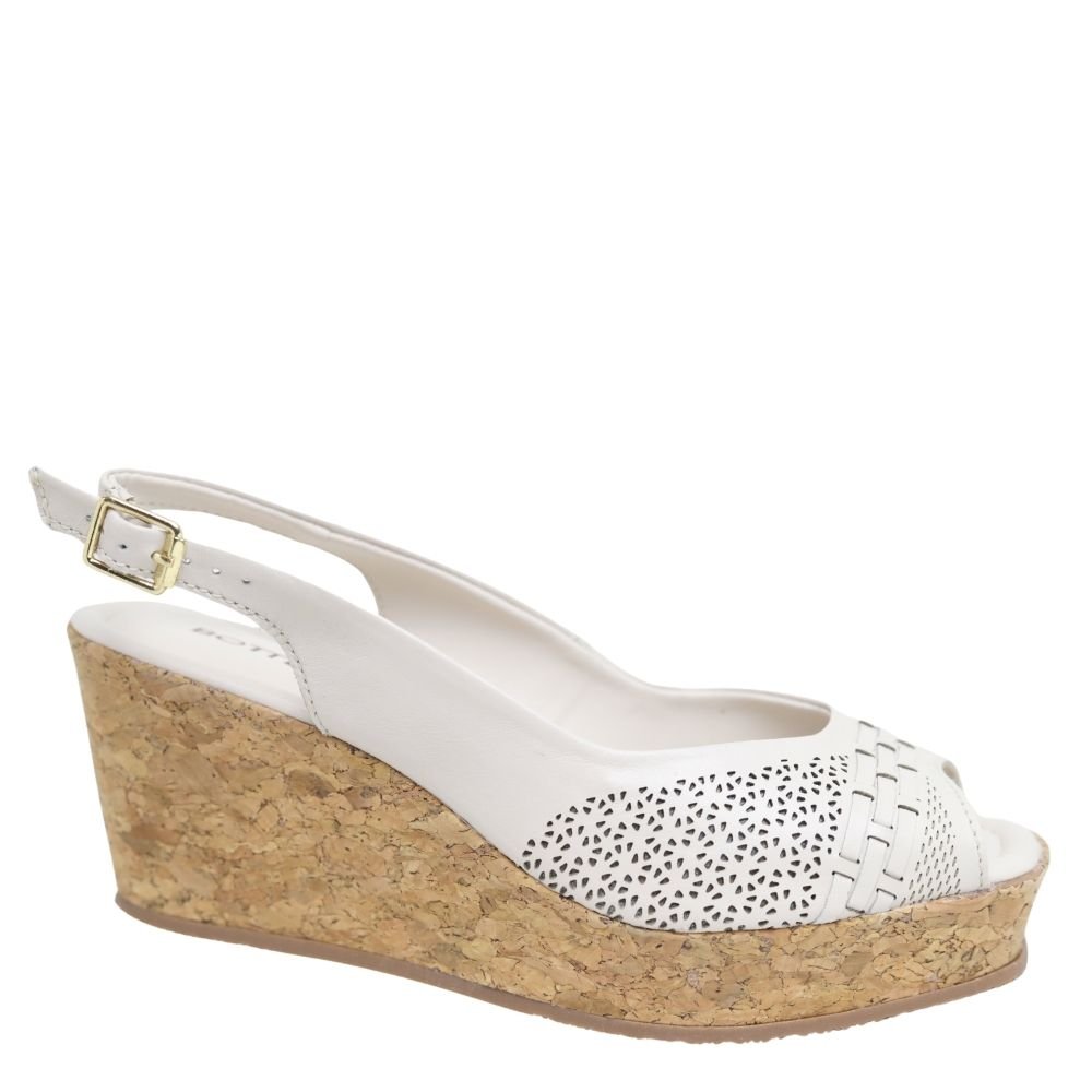 Sandália Anabela Feminino Couro Confortável Bottero 365962 Branco
