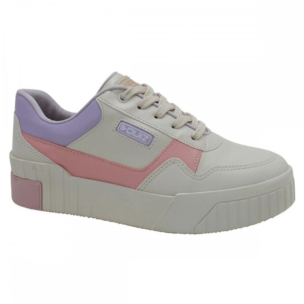 Tenis Quiz 61-1864-41 Flatform Feminino Branco