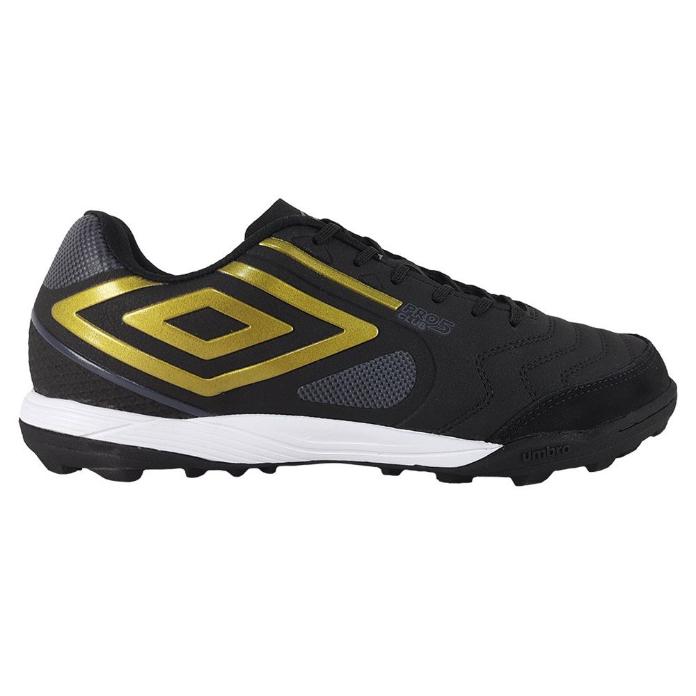 Chuteira Society Umbro Pro 5 Bump Club Unissex Preto/Dourado