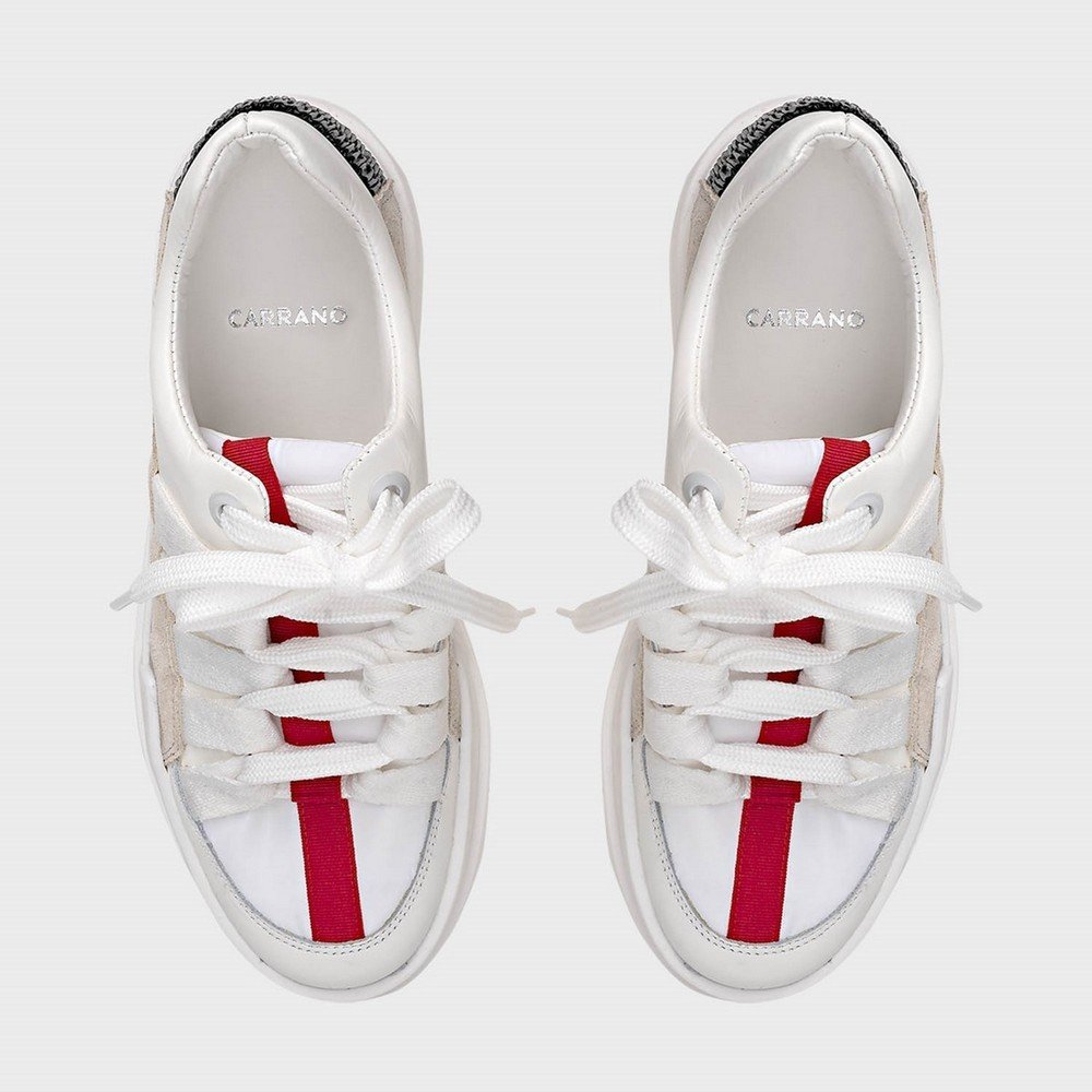 Tênis Flatform Couro Carrano 558013 Branco